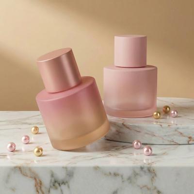 China Anding Supplier Custom Printing Premium 100 ml Cylinder Refillable Spray Luxury Empty Glass Perfume Bottle for sale
