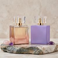China Anding Manufacturer 100ml Square Custom Design Printing Crimp Premium Refillable Spray Luxury Glass Empty Perfume Bottle for sale