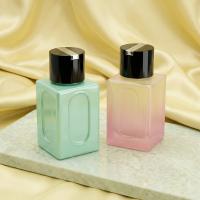 China Anding Wholesale Supplier Custom Printing Luxe 100ml Square Premium Refillable Spray Empty Glass Perfume Bottle for sale