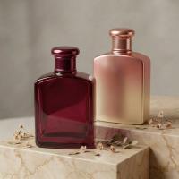 China Anding Supplier High End Custom Printed Private Label 50 ml 100 ml Crimp Square Refillable Spray Glass Empty Perfume Bottle for sale