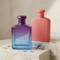 China Anding Supplier High End Custom Printed Private Label 50 ml 100 ml Crimp Square Refillable Spray Glass Empty Perfume Bottle for sale