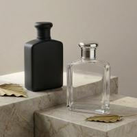 China Anding Supplier High End Custom Printed Private Label 50 ml 100 ml Crimp Square Refillable Spray Glass Empty Perfume Bottle for sale