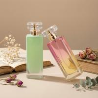 China Anding Oem Bulk Custom Printing 100 ml Rectangle High End Refillable Spray Luxury Empty Glass Perfume Bottle for sale