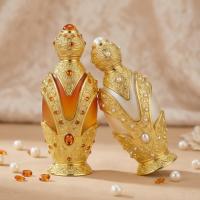 China 60ml Glass Perfume Bottles Vintage Arabic Rhinestone Crimp Empty Luxury for sale