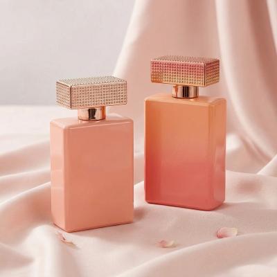China Anding Manufacturer Bulk Customizable Refill Mist 100ml Rectangle High Quality Luxury Glass Empty Perfume Bottle for sale