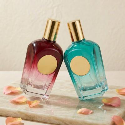 China Anding Manufacturer Bulk Customizable Private Label 100ml Rectangle Refillable Atomizer Glass Empty Perfume Bottle for Perfume for sale