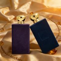 China Anding Manufacturer Bulk Customizable Crimp Round Cap Velvet Refill Mist Quality 100 ml Rectangle Glass Empty Perfume Bottle for sale