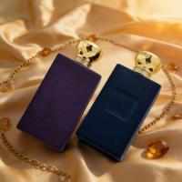 China Anding Manufacturer Bulk Customizable Crimp Round Cap Velvet Refill Mist Quality 100 ml Rectangle Glass Empty Perfume Bottle for sale