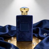 China Anding Manufacturer Bulk Customizable Crimp Round Cap Velvet Refill Mist Quality 100 ml Rectangle Glass Empty Perfume Bottle for sale
