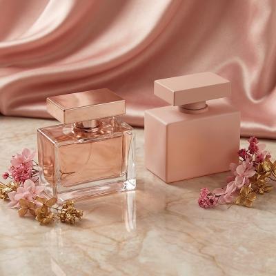 China Anding Manufacturer Custom Color Square Luxe Premium Spray Empty Glass 100ml Perfume Bottle for sale