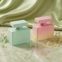 China Anding Manufacturer Custom Color Square Luxe Premium Spray Empty Glass 100ml Perfume Bottle for sale