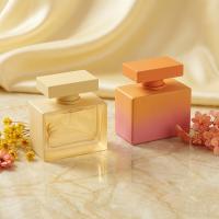 China Anding Manufacturer Custom Color Square Luxe Premium Spray Empty Glass 100ml Perfume Bottle for sale