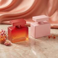 China Anding Manufacturer Custom Color Square Luxe Premium Spray Empty Glass 100ml Perfume Bottle for sale