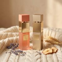 China 30ml Rectangle Glass Perfume Bottles Crimp Neck Plastic Square Cap for Perfume for sale
