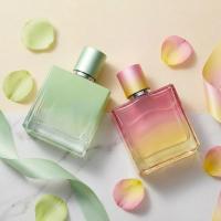 China Anding Supplier High End Custom Printing 50ml 100ml Square Refillable Spray Luxury Empty Glass Perfume Bottle for sale