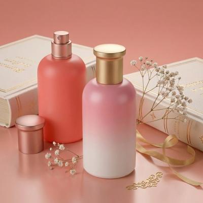 China Anding Custom Design Quality 100ml Cylinder Refillable Luxury Cylinder Spray Glass Empty Perfume Bottle for sale