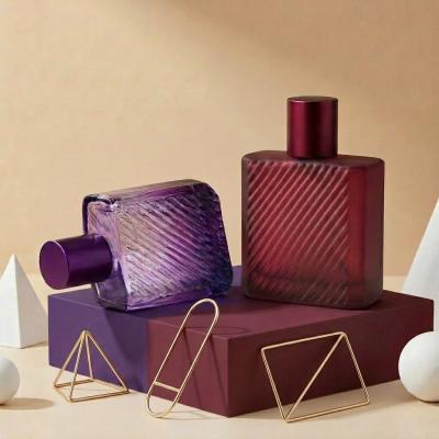 China Anding Rectangle Empty High-end Unique Design Luxury Luxury 100ml Glass Perfume Bottle Botella De Perfume for sale