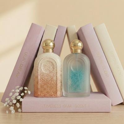 China Anding Elegant Flat  Customizable Design Minimalist Modern Glass 100ml Perfume Bottle Luxury Flacon Parfum for sale