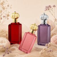 China 50ml Glass Perfume Bottles Luxury Rectangular Custom Wholesale With Crown Cap for sale