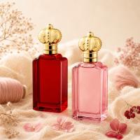 China 50ml Glass Perfume Bottles Luxury Rectangular Custom Wholesale With Crown Cap for sale