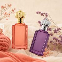 China 50ml Glass Perfume Bottles Luxury Rectangular Custom Wholesale With Crown Cap for sale
