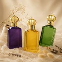 China 50ml Glass Perfume Bottles Luxury Rectangular Custom Wholesale With Crown Cap for sale