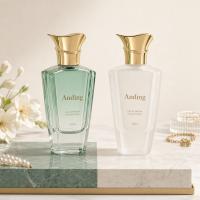 China 100ml Tapered Glass Perfume Bottles Alloy Cap Empty Spray For Perfume for sale