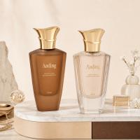 China 100ml Tapered Glass Perfume Bottles Alloy Cap Empty Spray For Perfume for sale