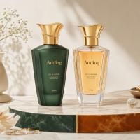 China 100ml Tapered Glass Perfume Bottles Alloy Cap Empty Spray For Perfume for sale