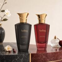 China 100ml Tapered Glass Perfume Bottles Alloy Cap Empty Spray For Perfume for sale