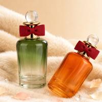 China 100ml Perfume Bottles Cylinder Glass Empty Spray Crimp Neck Round Cap for sale