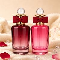 China 100ml Perfume Bottles Cylinder Glass Empty Spray Crimp Neck Round Cap for sale