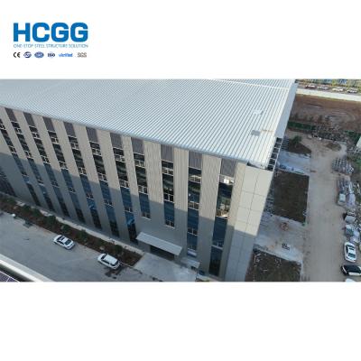 China Large Span Metal Building Workshop Wind Resistance Q355B Q235B Steel Framed Workshops for sale