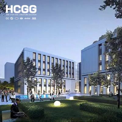 China Two Storey Steel Frame Building Q235B Q355B Material Metal Frame Commercial Buildings for sale