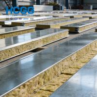 China Class A Fire Resistant Rock Wool Sandwich Panel Sound Insulation For Steel Structures for sale