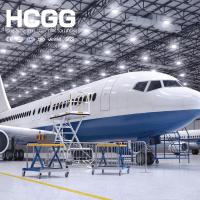 China Prefabricated Aircraft Hangar with  Customized Hangar Doors, and Large Clear-Span Interior for sale