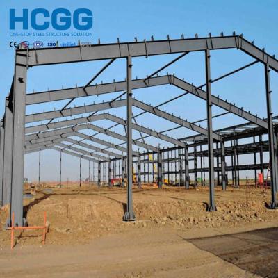 China Clear Span Steel Structure Aircraft Hangar Pre-engineered Steel Frame Helicopter Hangar Shed with H Beam Easy Assembly for sale