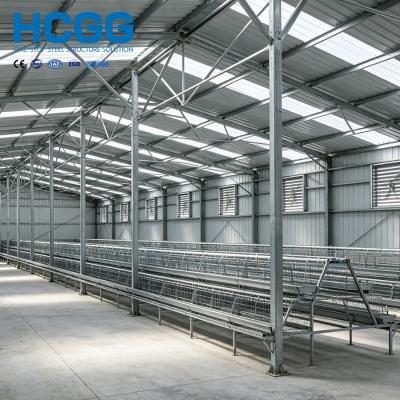 China Steel Structure Poultry House engineered to provide space utilization and robust structural support for intensive poultry farming needs for sale