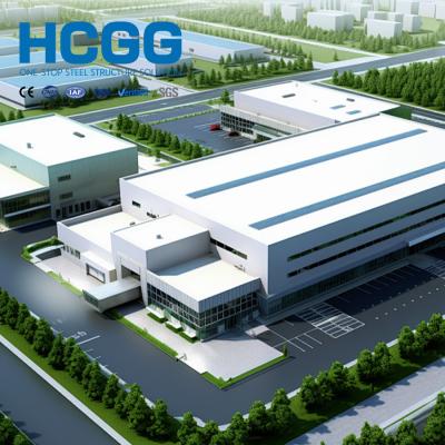 China Large Span Clear Space Steel Structure Warehouse Prefab Modular Storage Logistics Warehouse Building H Beam Kit Sandwich Panel for sale