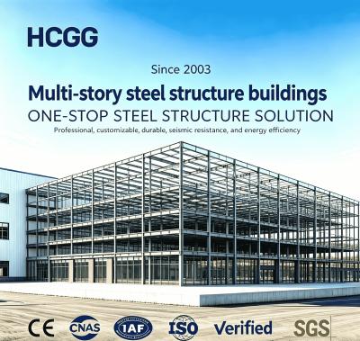 China Q235b Q355b Prefab Steel Structure Frame Building For Industrial Warehouse Workshop Office Villas Multi-story Commercial Building for sale
