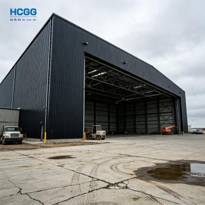 China Prefabricated Steel Aircraft Hangar Custom Large-Span Metal Building Solution for sale