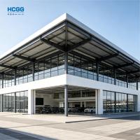 China Prefabricated Steel Structure Car Showroom Building Pre Engineered Steel 4S Car Shop For Auto Sales Exhibition for sale