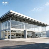 China Prefabricated Steel Structure Car Showroom Building Pre Engineered Steel 4S Car Shop For Auto Sales Exhibition for sale