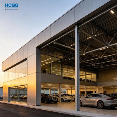 China Modern Steel Structure Car Dealership & 4S Auto Showroom Custom Automotive Sales and Service Building for sale