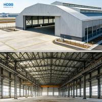 China Custom Large Span Steel Structure Aircraft Hangar Prefabricated Aviation Hangar For Jet Helicopter Maintenance & Parking for sale