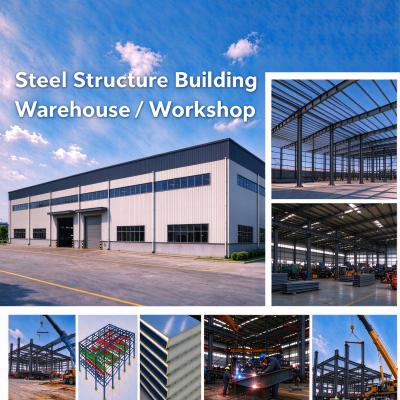 China Heavy-Duty Steel Industrial Facilities Q355B High-Strength Prefabricated Steel Workshops and Warehouses for Heavy Machinery for sale