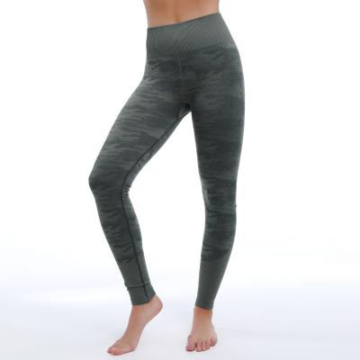 China Camouflage-Patterned Stretchy Athletic Compression Yoga Tights for sale