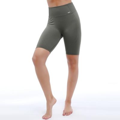 China No Side Seams High Waist Yoga Shorts 90% Nylon 10% Spandex for sale