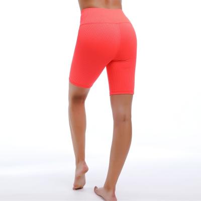 China High Waist Tummy Control Yoga Shorts Breathable 90% Nylon 10% Spandex for sale