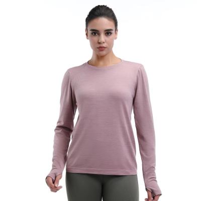 China Crew Neck Pullover Long Sleeve Tops With Thumb Holes for sale